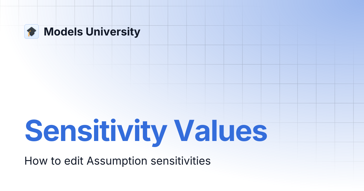 Sensitivity Values | Models University