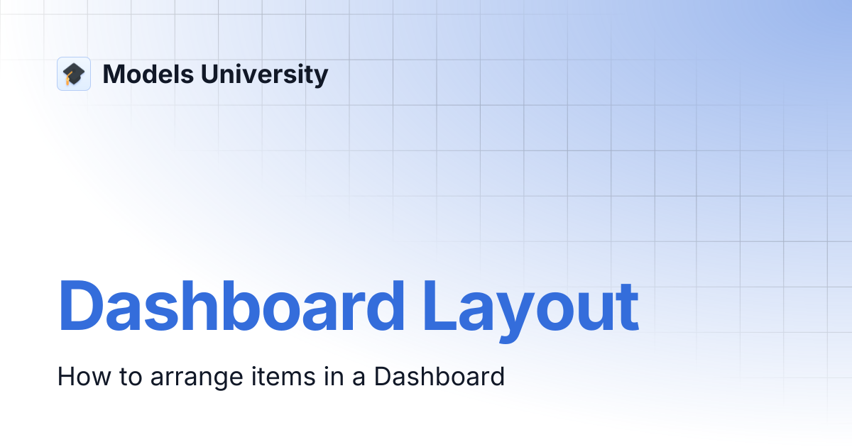 Dashboard Layout | Models University