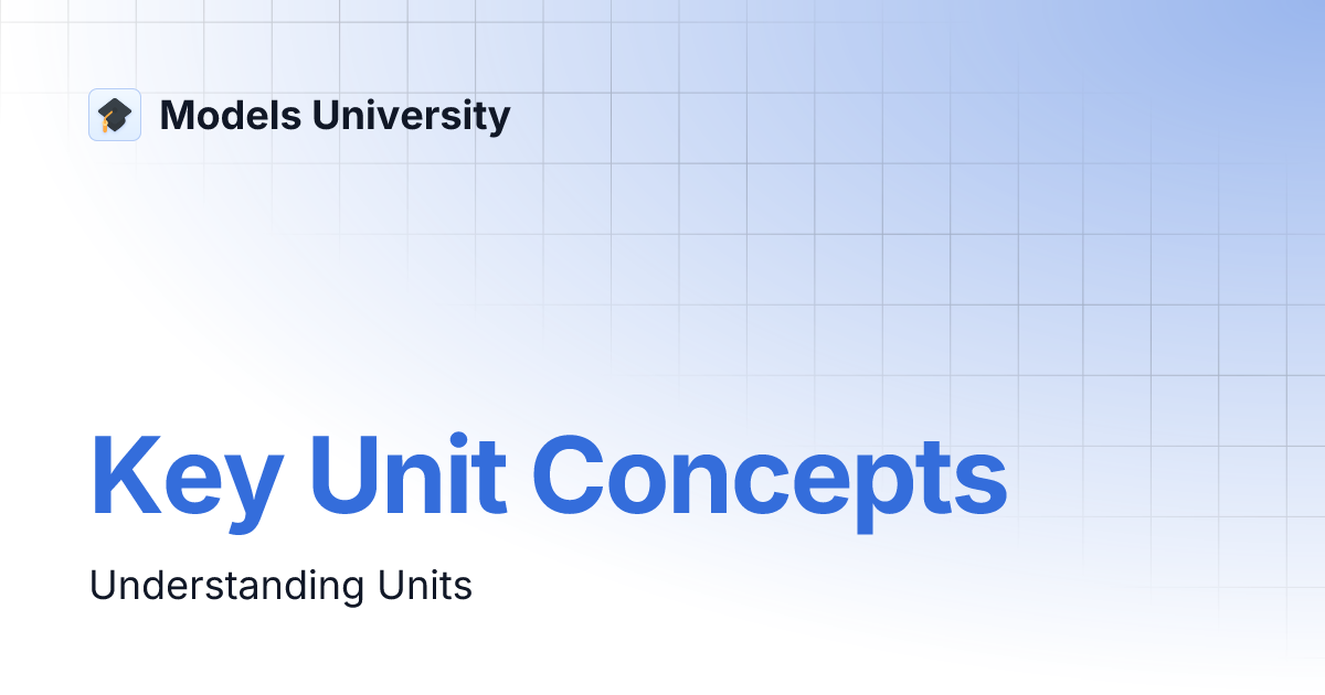 Key Unit Concepts | Models University