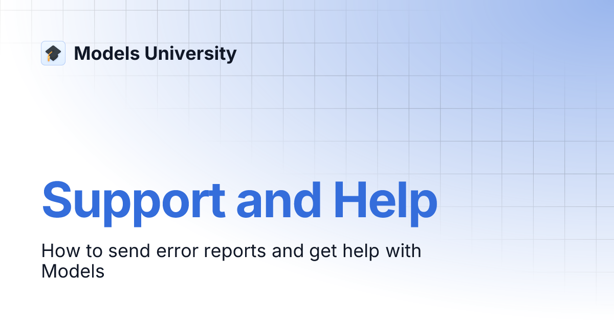 Support and Help | Models University